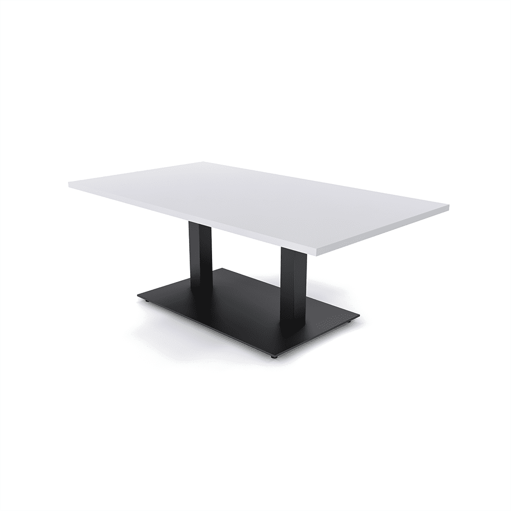 Harmony Series 3x6 Rectangular Coffee Table With Square Metal Base ...