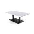 Harmony Series 3x6 Rectangular Coffee Table With Square Metal Base ...