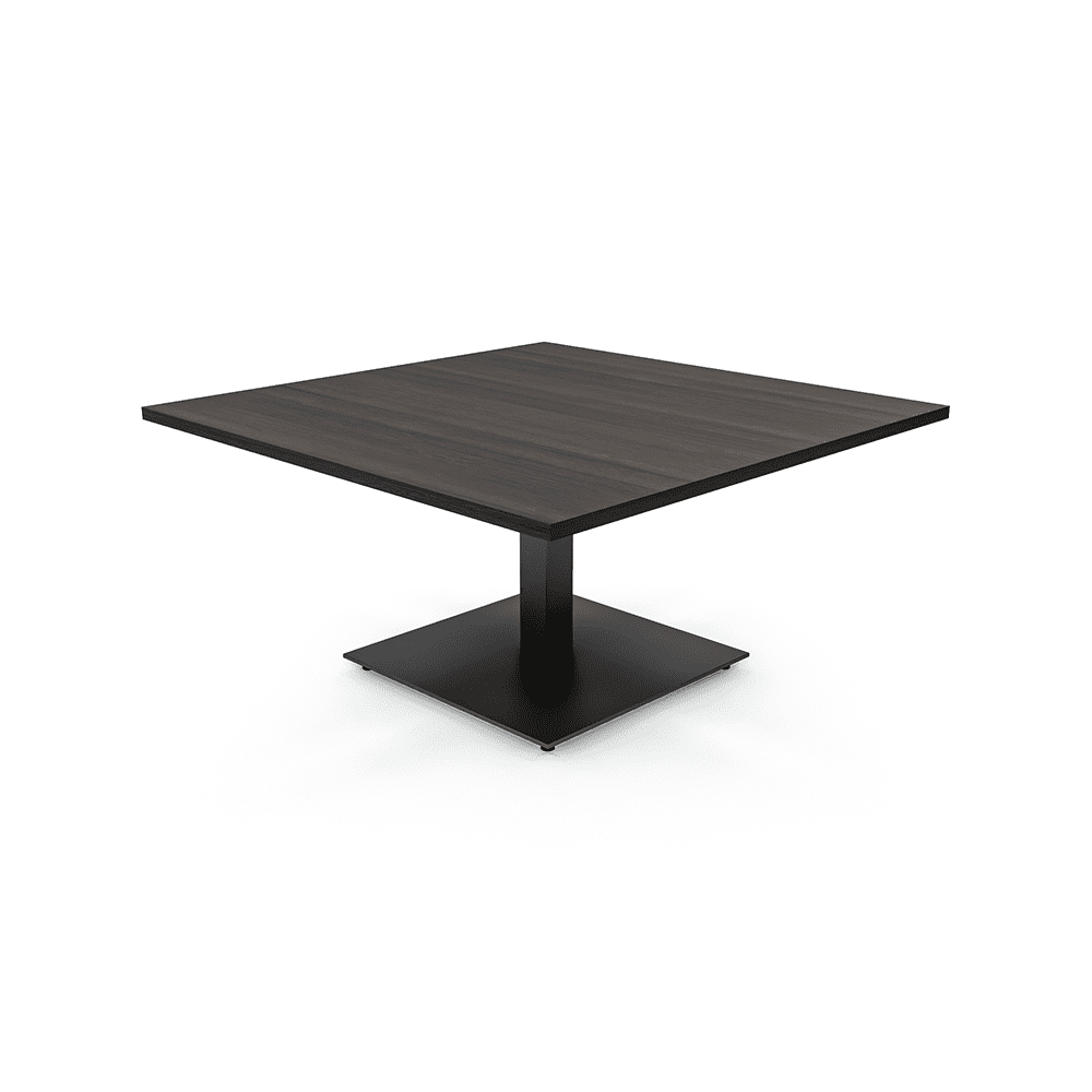 Harmony Series 45" Large Square Coffee Table With Square Metal Base ...