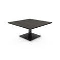 Harmony Series 45" Large Square Coffee Table With Square Metal Base ...