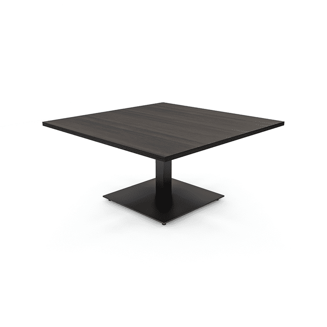 Harmony Series 45" Large Square Coffee Table With Square Metal Base ...