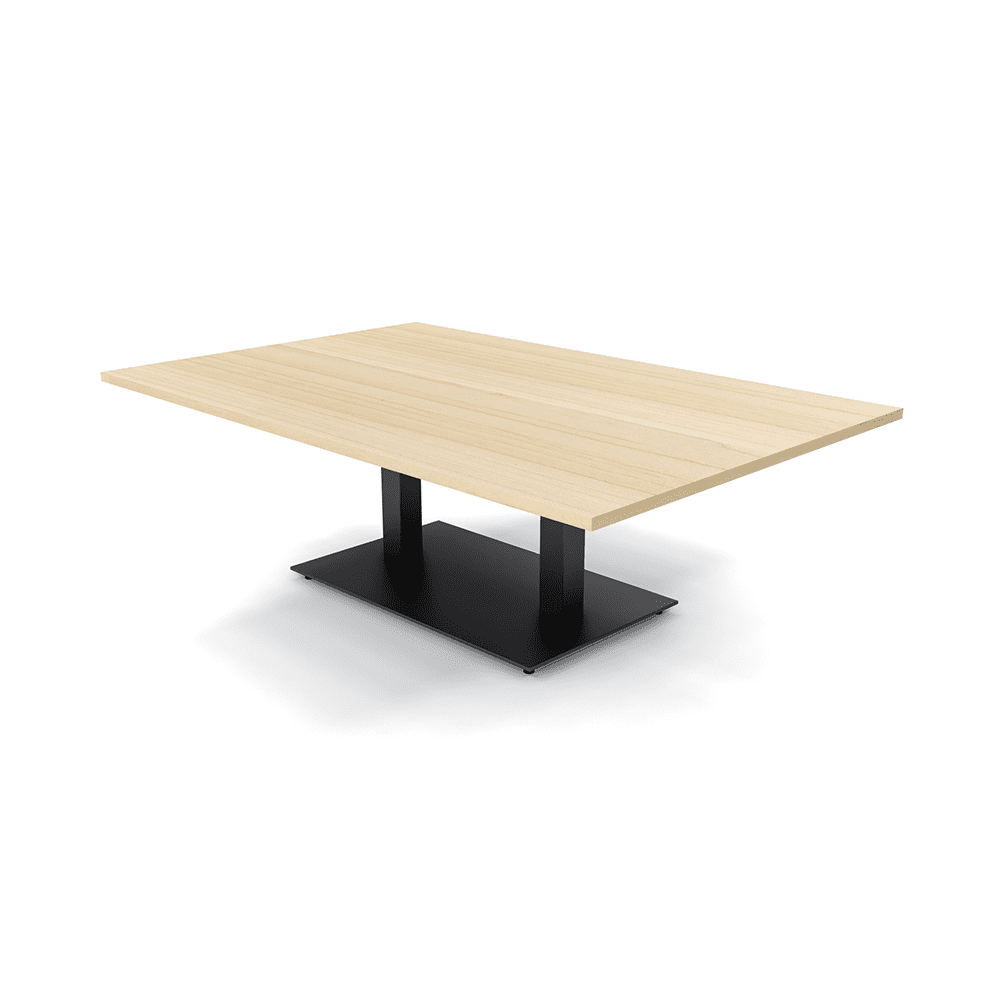 Harmony Series 4x6 Large Rectangular Coffee Table With Metal Base ...