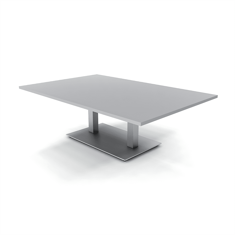 Harmony Series 4x6 Large Rectangular Coffee Table With Metal Base ...