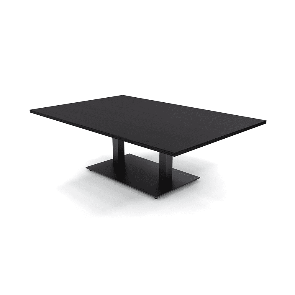 Harmony Series 4x6 Large Rectangular Coffee Table With Metal Base ...