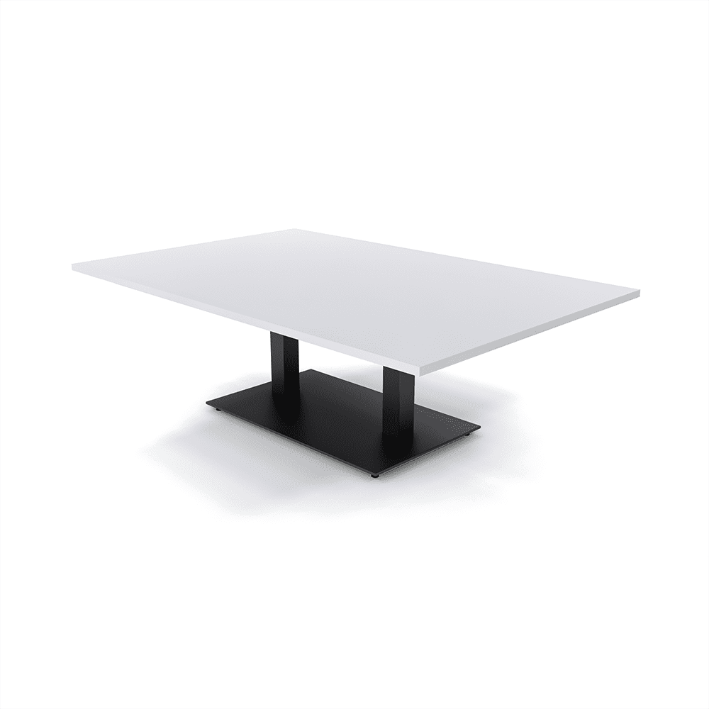Harmony Series 4x6 Large Rectangular Coffee Table With Metal Base ...