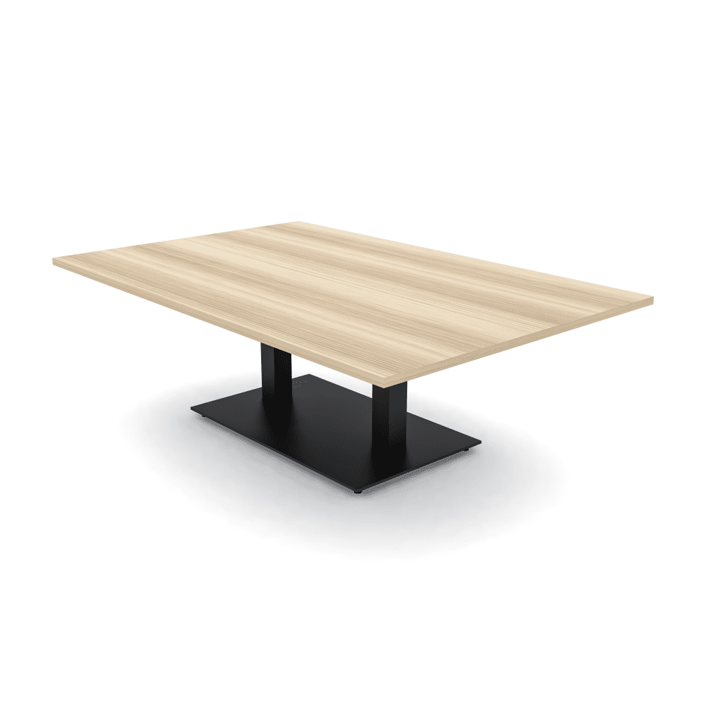Harmony Series 4x6 Large Rectangular Coffee Table With Metal Base ...