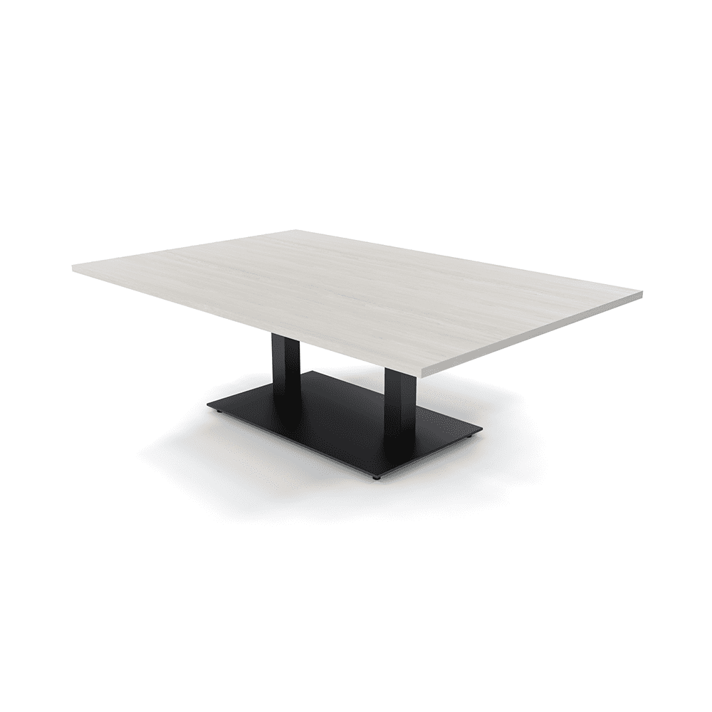 Harmony Series 4x6 Large Rectangular Coffee Table With Metal Base ...