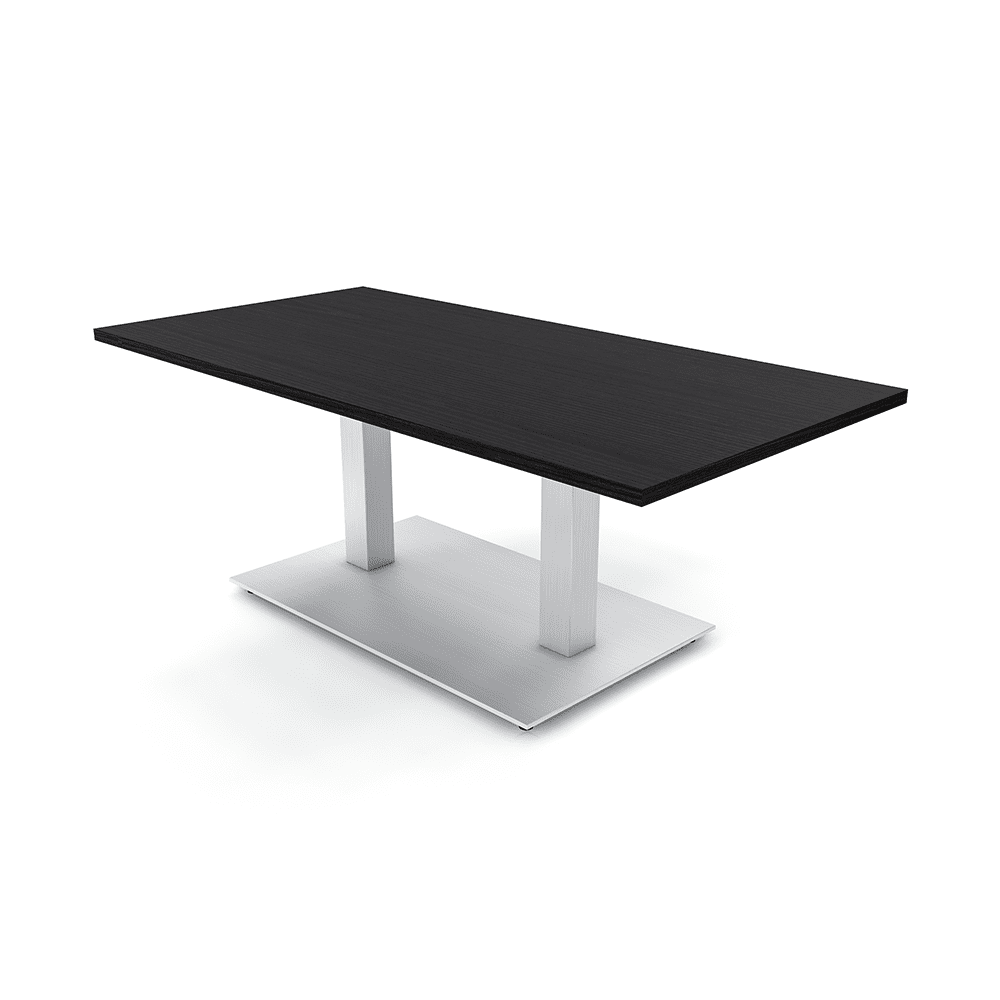 Harmony Series 6Ft Rectangular Coffee Table Double Post Metal Base ...