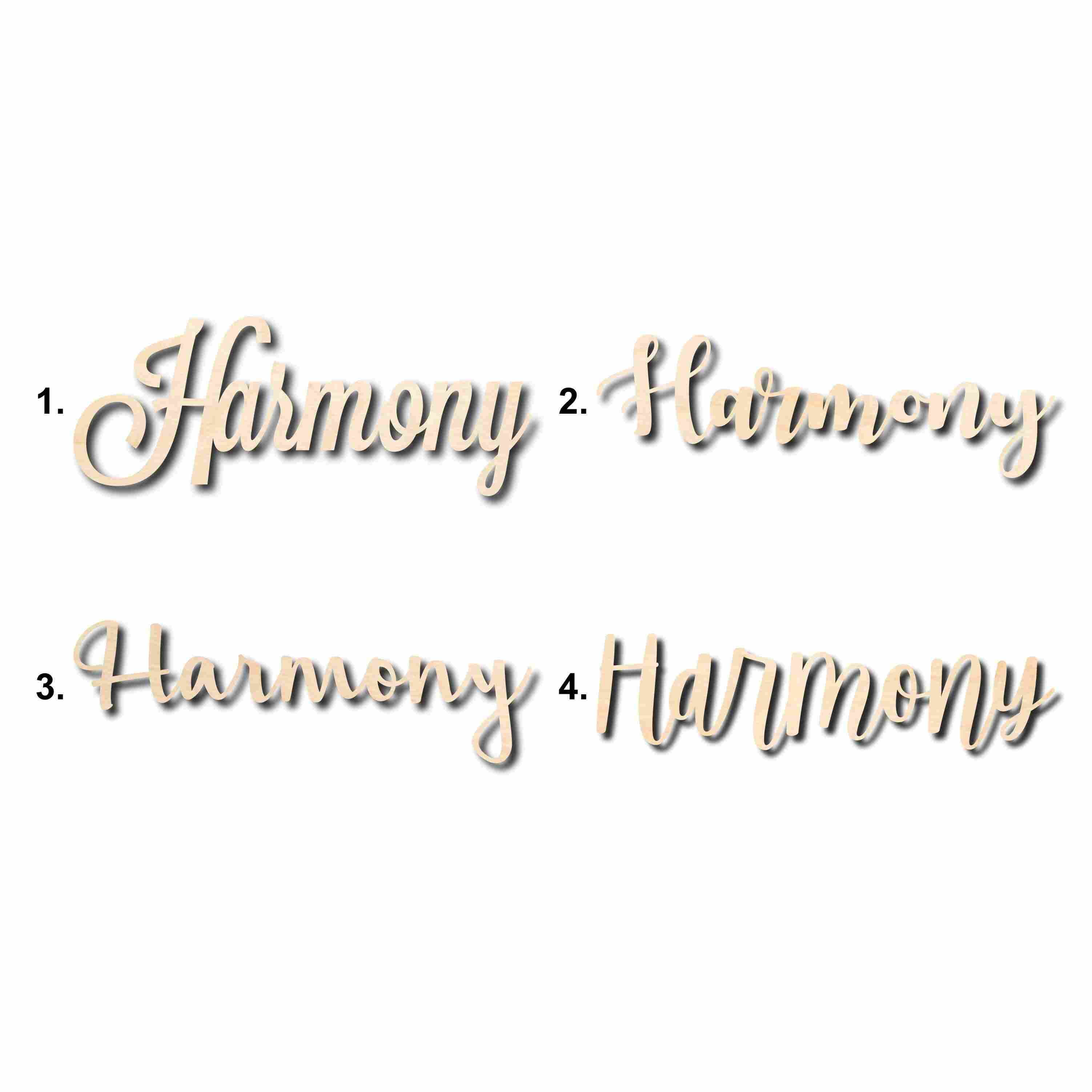 Harmony Sign Unfinished Wood Cutout Home Decor DIY Option 4- 14" Wide ...