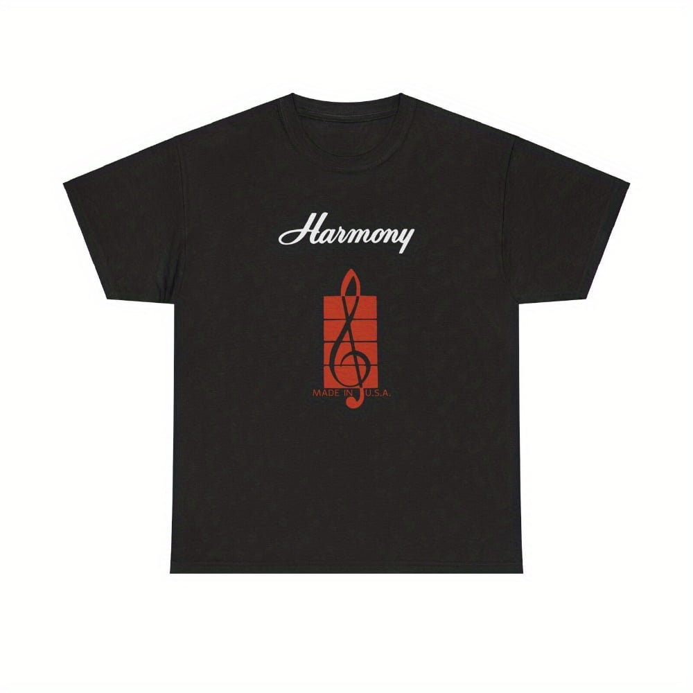 Harmony Treble Clef Guitar Headstock Logo T-Shirt - Kay Silvertone 4 Colors Gift - Walmart.com