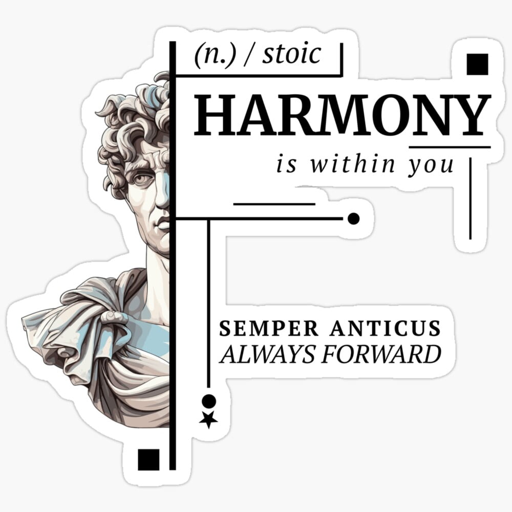 Harmony Is Within You Modern Stoic Wisdom Stickerphone Decal Water ...