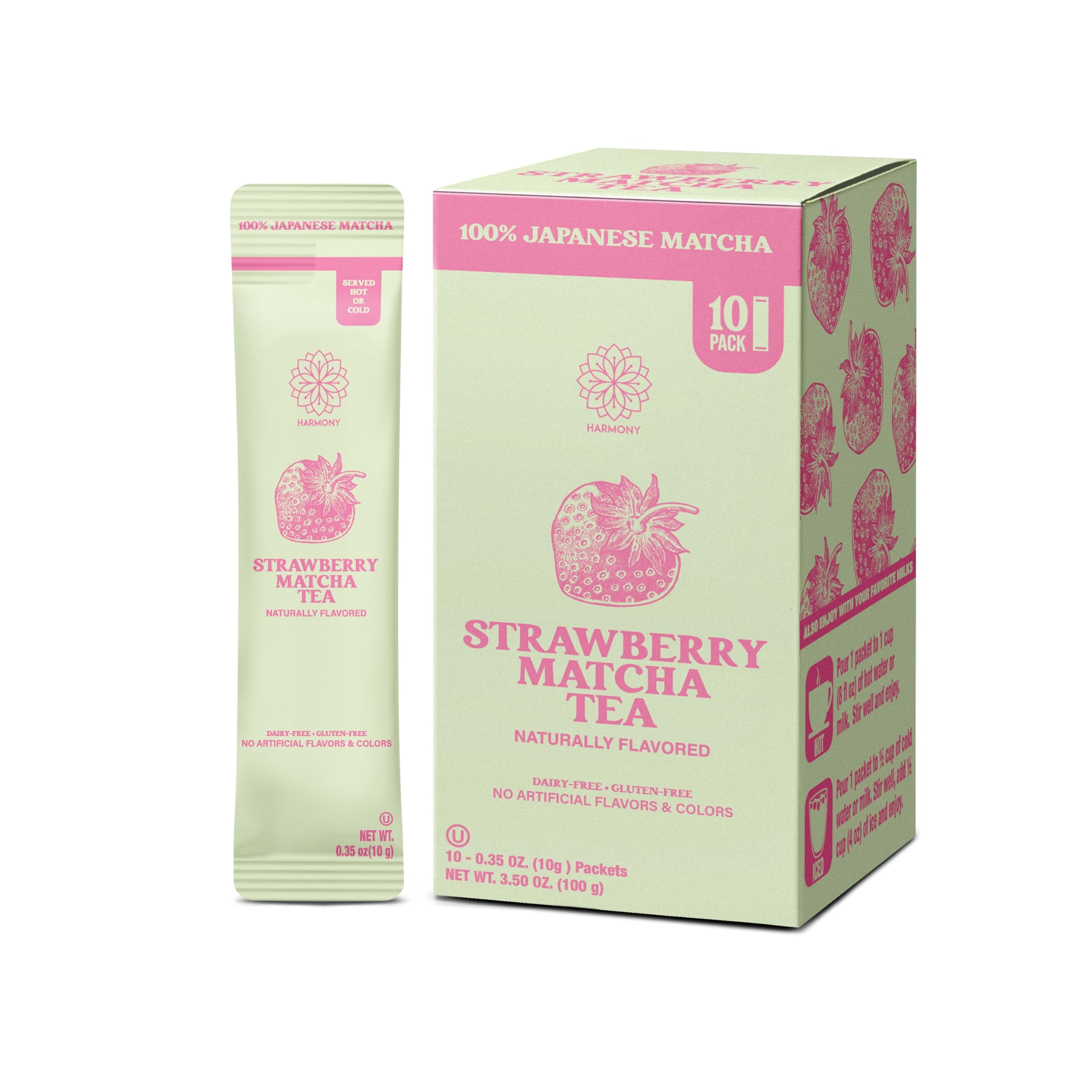 Harmony Matcha Strawberry – Premium Japanese Matcha Powder, Shade-Grown ...