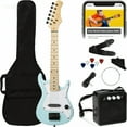 HarmonyStrings 30in Kids Electric Guitar Beginner Starter Kit w/ 5W ...