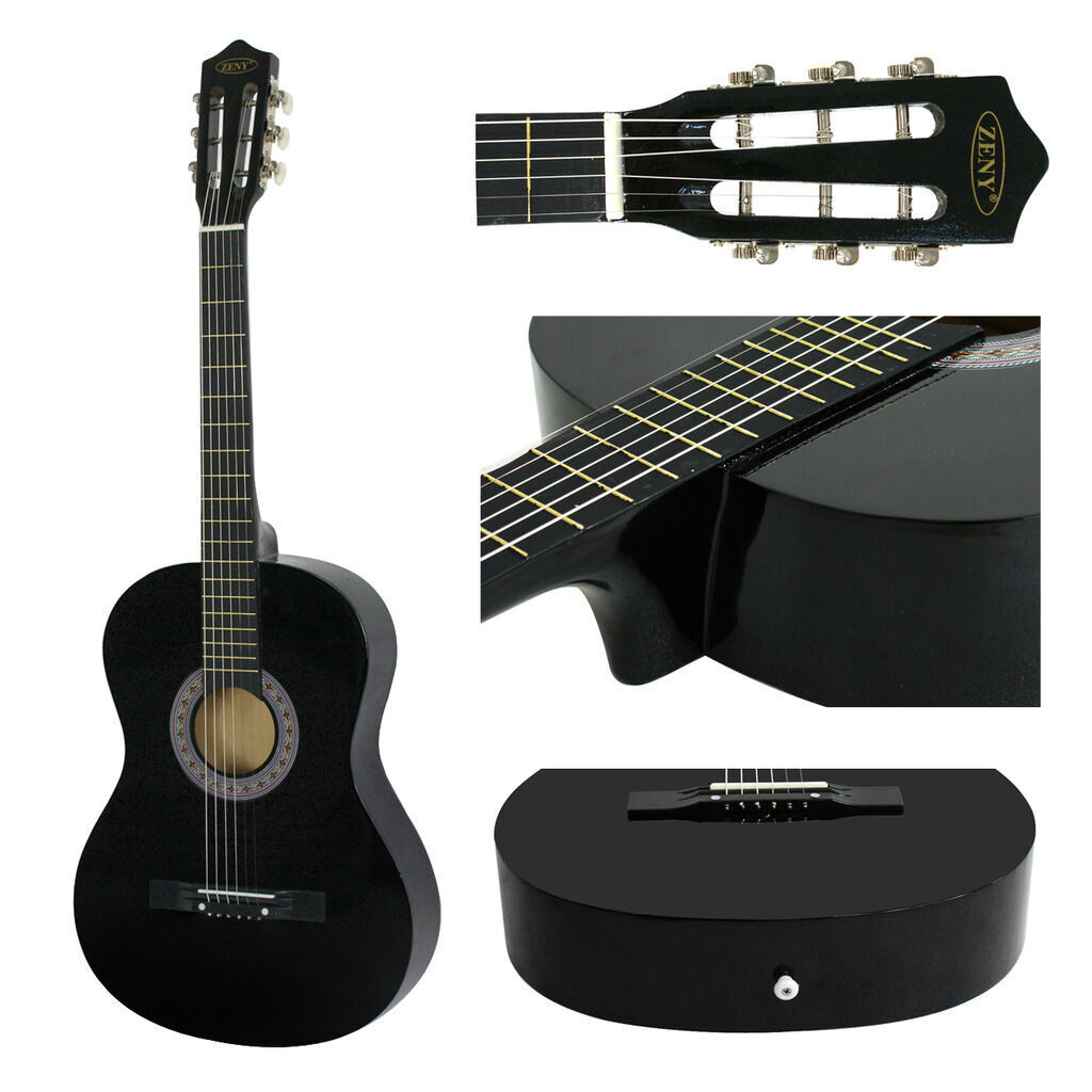HarmonyStrings 38" Acoustic Guitar Bundle with Gig Bag Strap Pitch Pipe ...