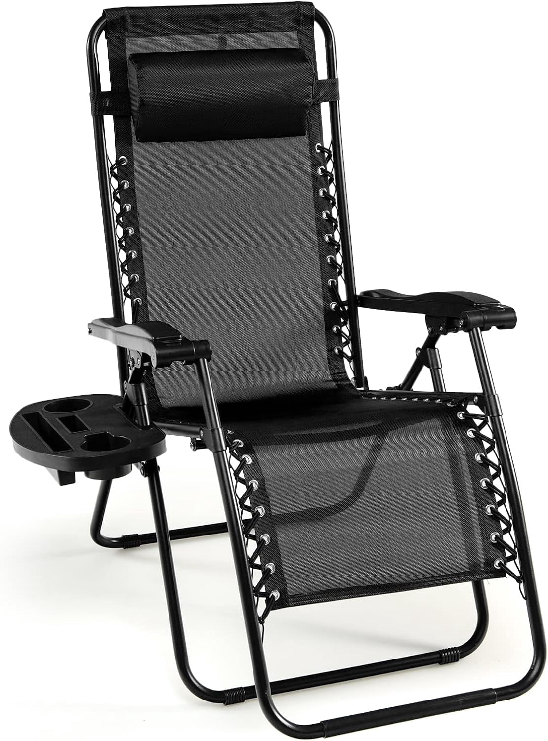 HarmonyStrings Folding Reclining Lounge Chair, Outdoor Zero Gravity ...