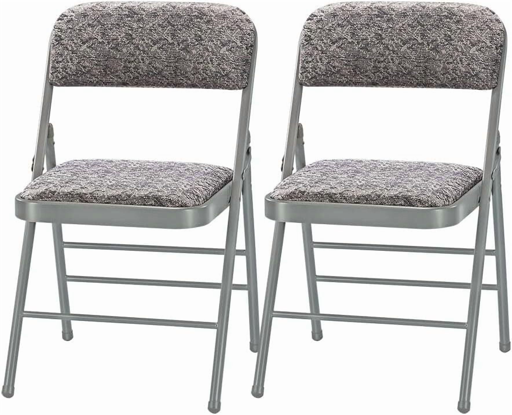 SONGMY Padded Folding Chairs Upholstered Single Foldable Chair with ...