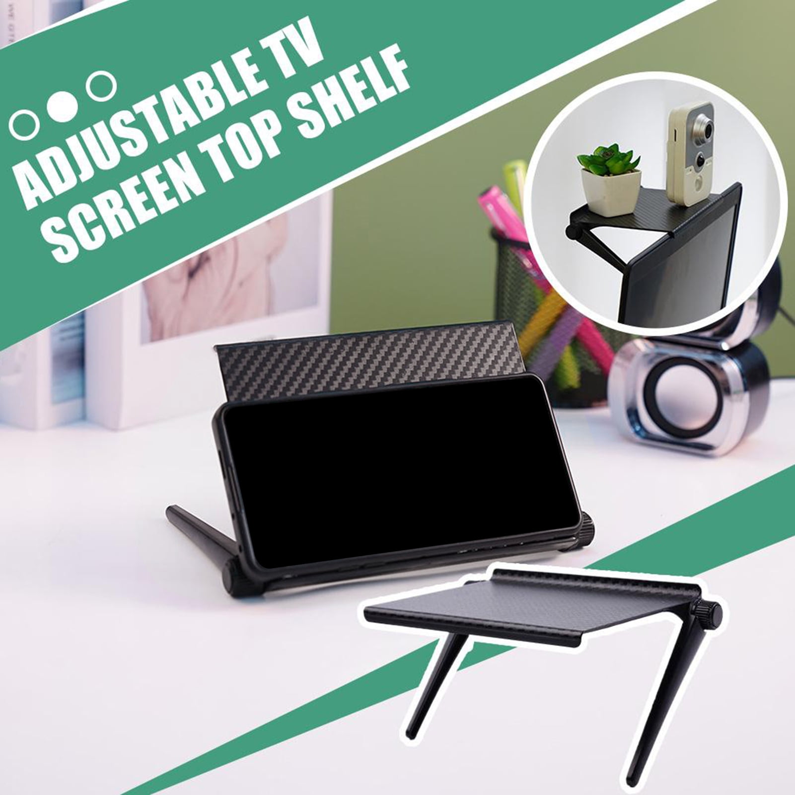 Harmtty Plastic Storage Rack for TV Monitor, Multi-Purpose Vertical ...