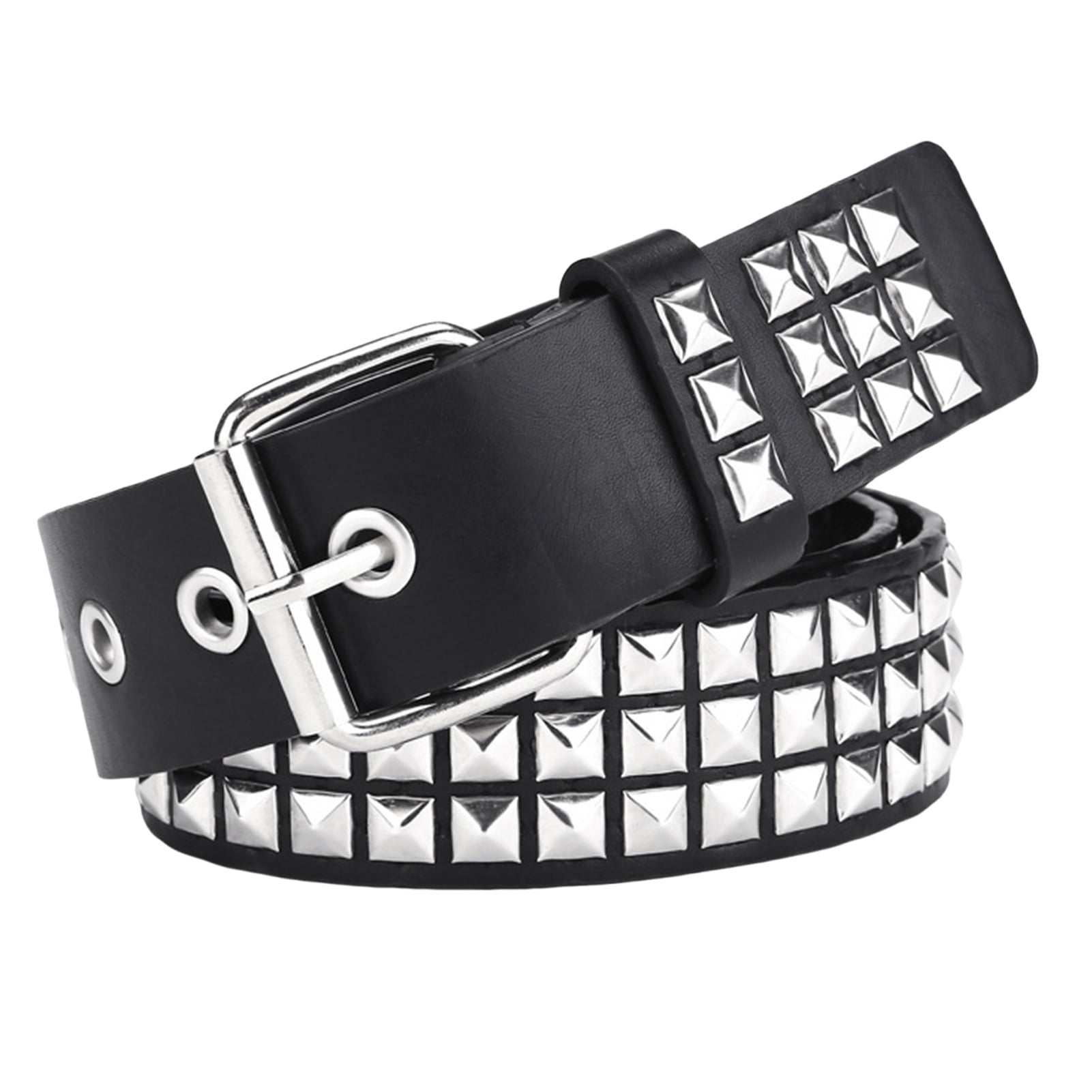 Harmtty Punk Style Studded Belt Square Rivets Adjustable Straps Rock ...