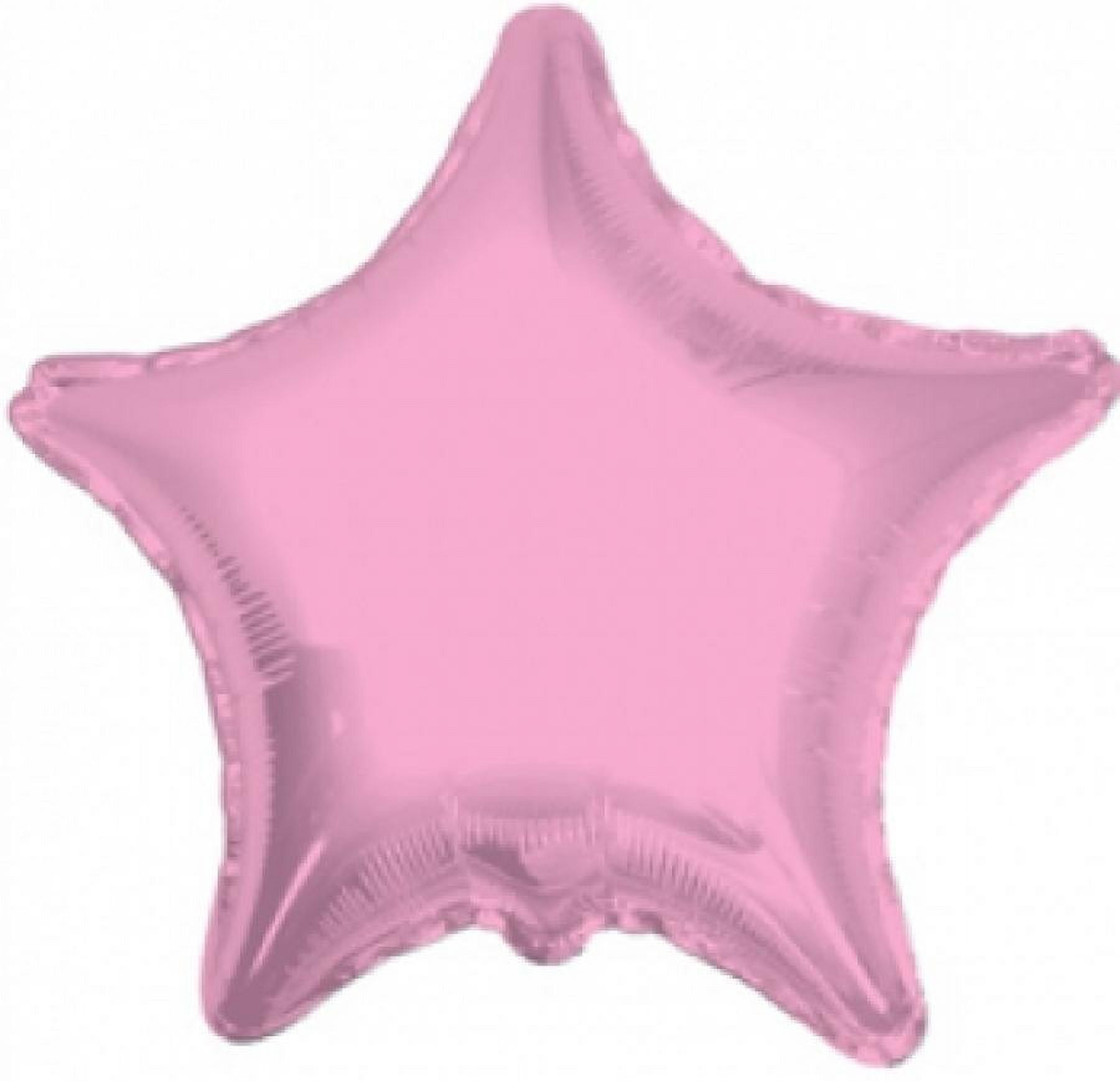 Harnel 18" Baby Pink Star Mylar Balloons - Pack of 10 for Anniversary ...
