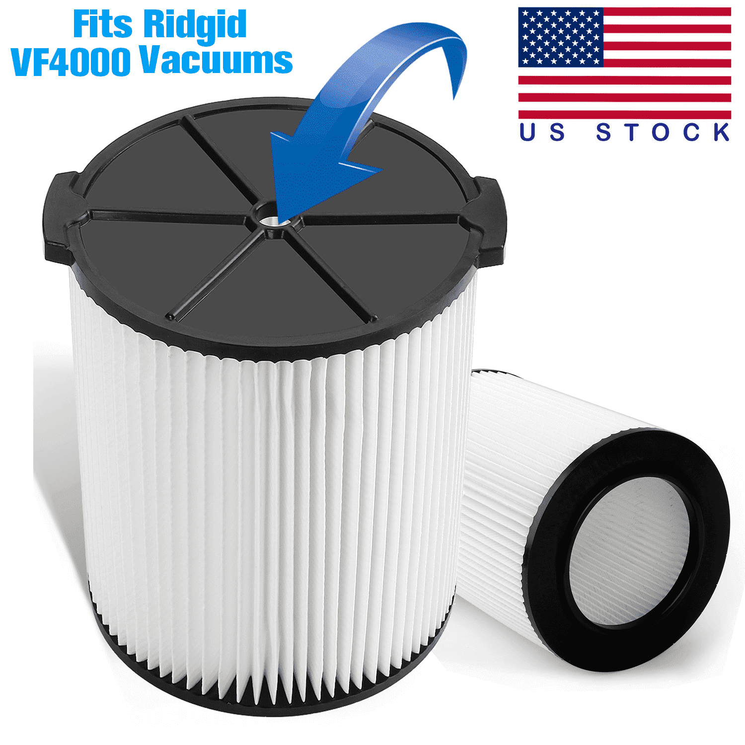 Harnent VF4000 RIDGID Wet/Dry Vacuum Filter, Washable, Reusable, Garage ...