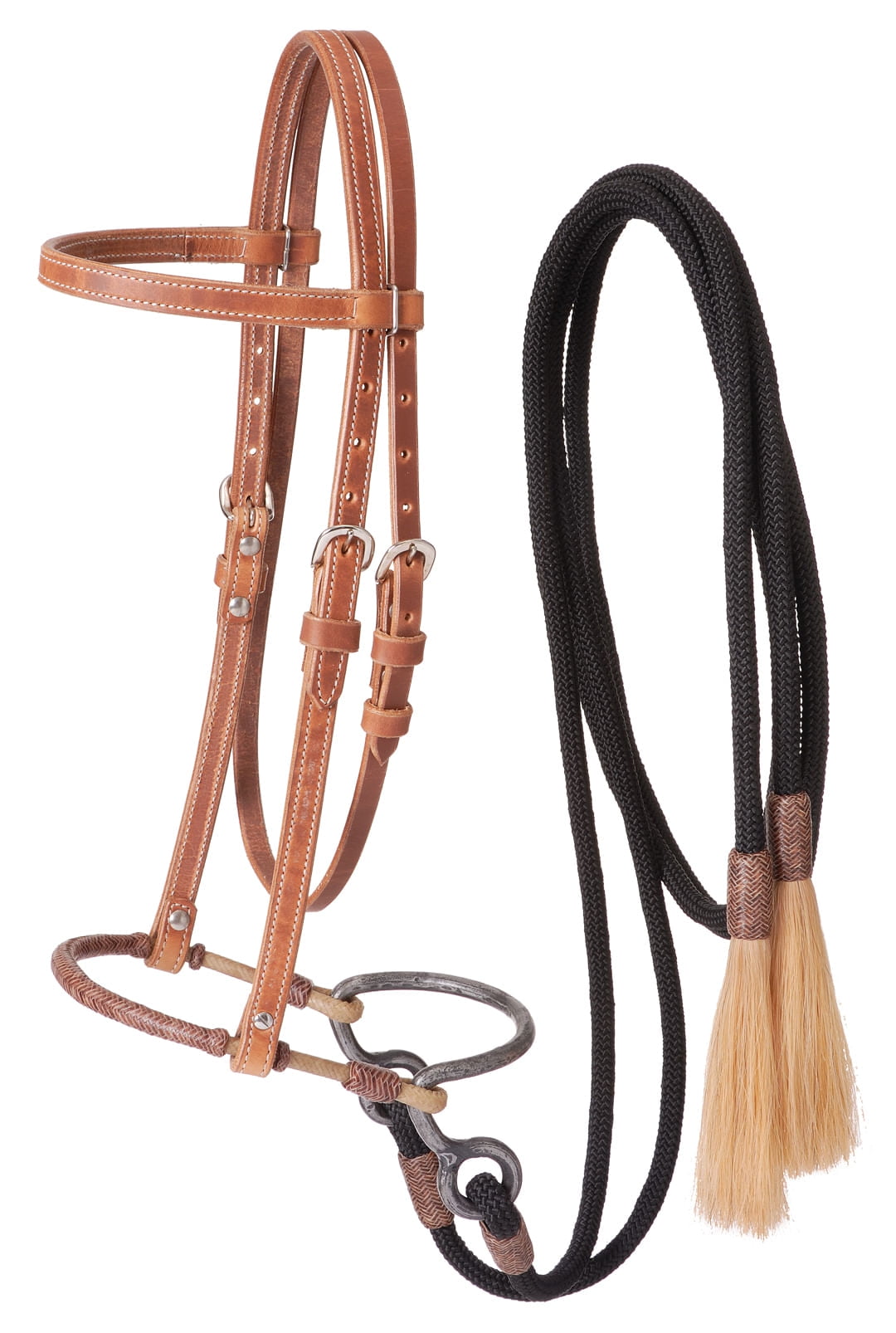 Harness Leather Headstall w/Training Bosal - Walmart.com