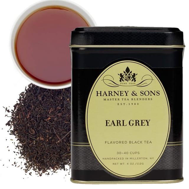 Harney & Sons Black Earl Grey Loose Leaf Tea, 4 Ounce Flavored Black ...