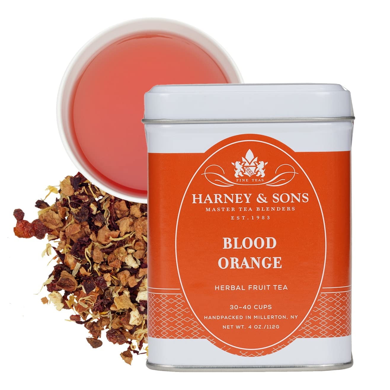 Harney & Sons Blood Orange Fruit Tea| 4 oz Loose Leaf Herbal Tea w ...