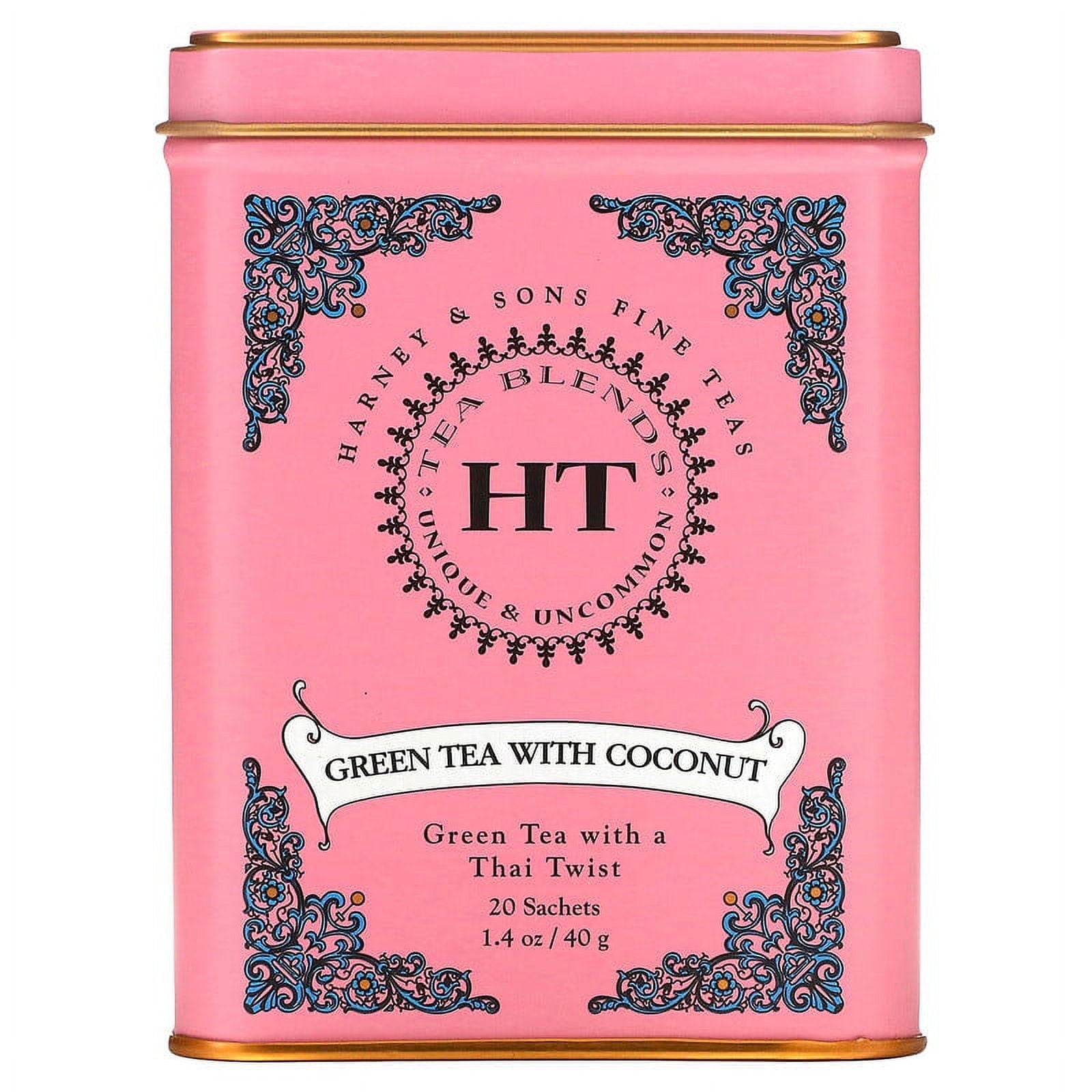 Harney & Sons HT Tea Blend Green Tea with Coconut 20 Tea Sachets 1.4 oz ...