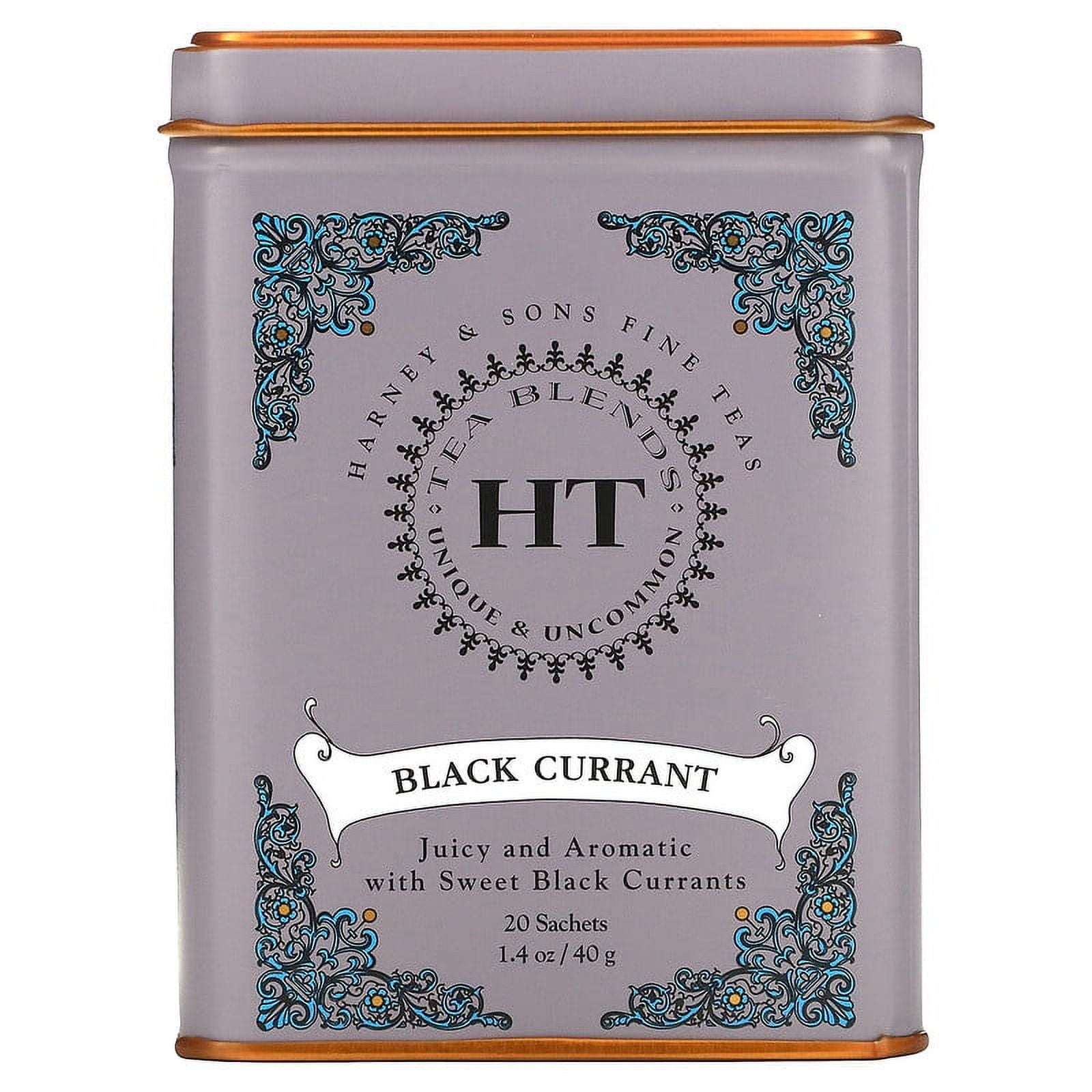 Harney & Sons HT Tea Blends Black Currant Tea 20 Tea Sachets 1.4 oz (40 ...