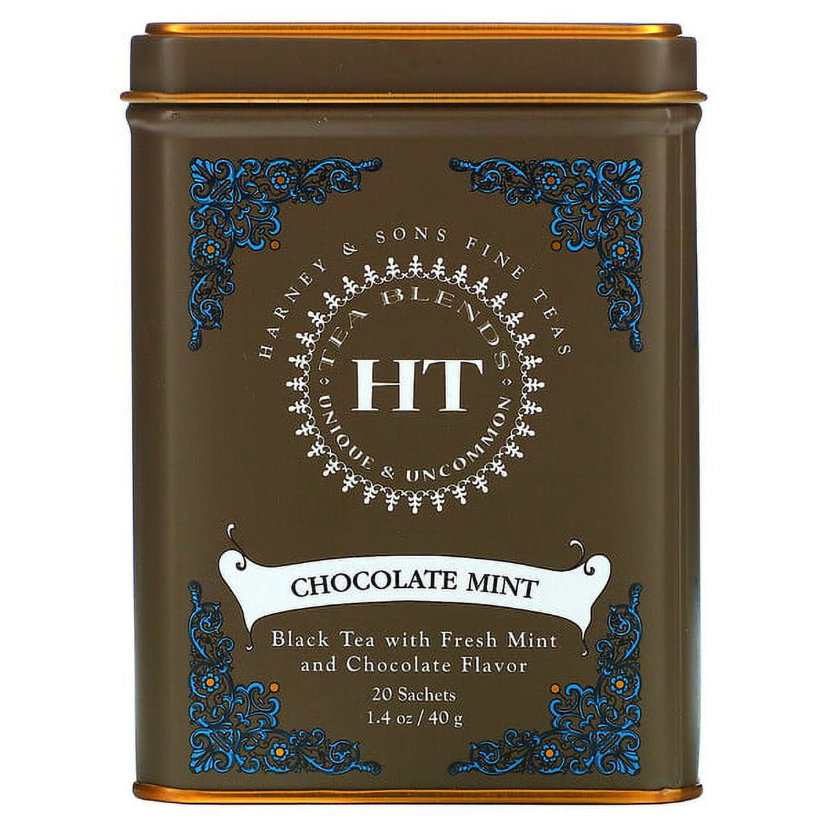 Harney & Sons HT Tea Blends, Chocolate Mint Flavor, 20 Sachets, 1.4 oz ...