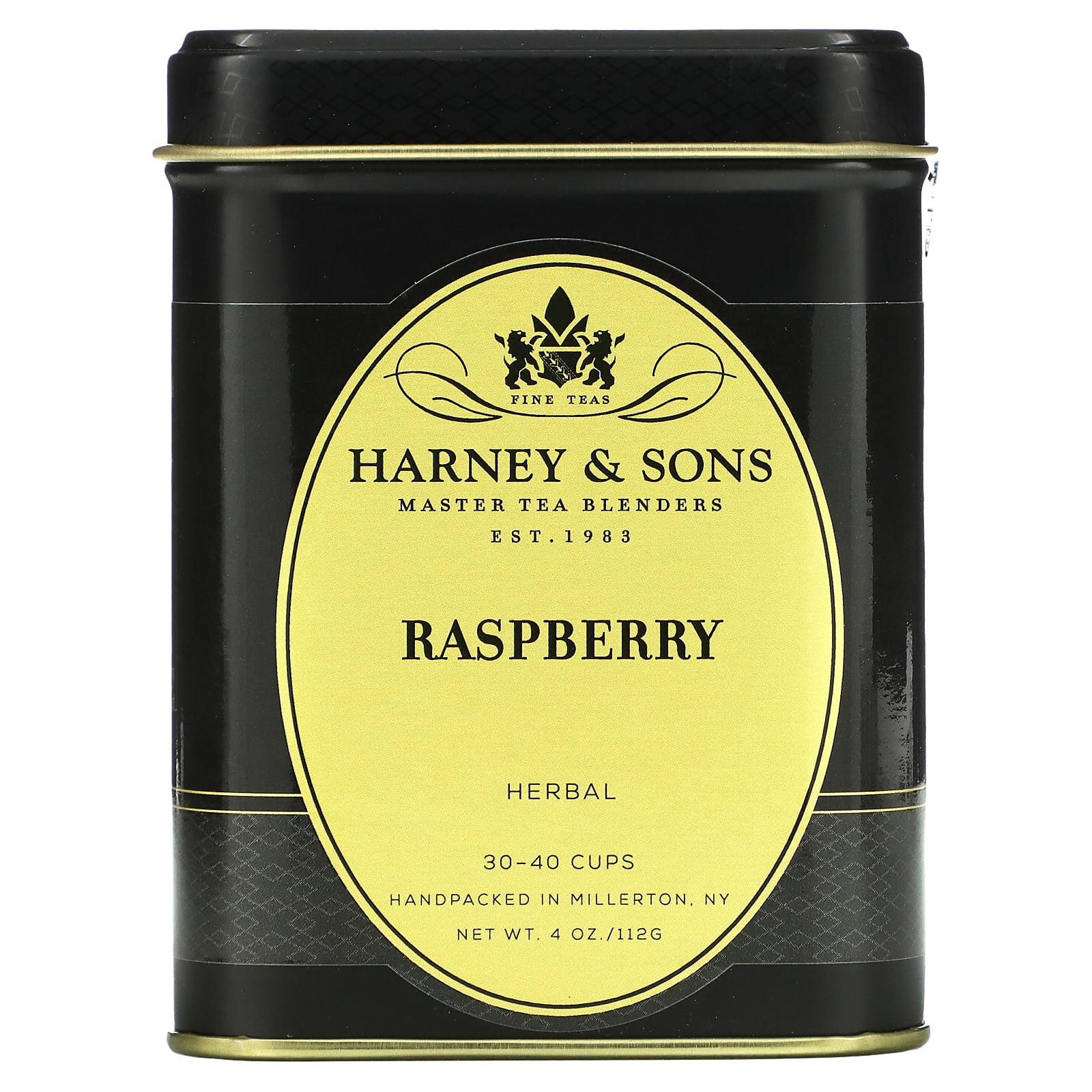 Harney & Sons Raspberry Herbal Tea, Caffeine Free, 4 oz (112 g ...