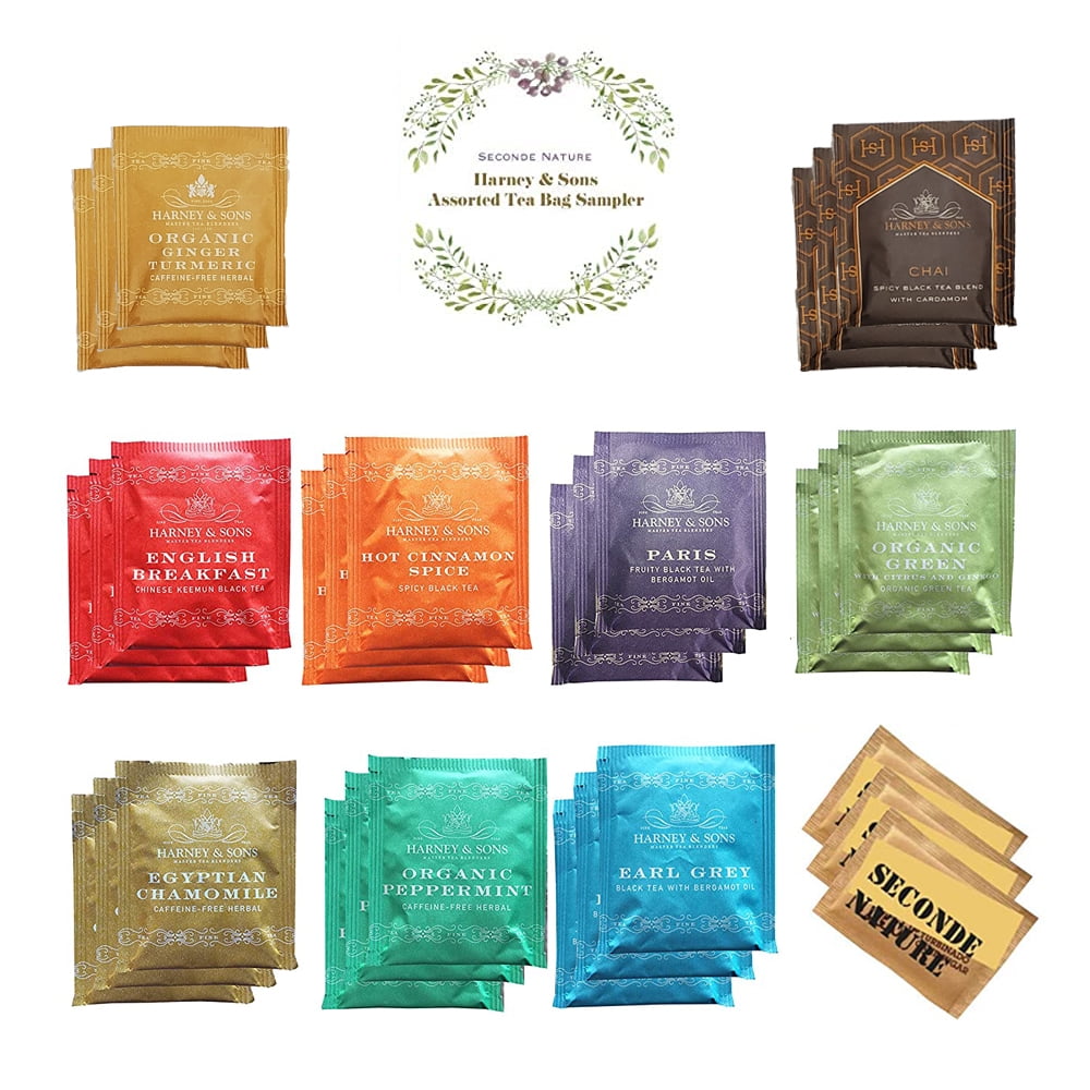 Harney & Sons Assorted Tea Sampler | 9 Flavors | 27 Tea Bags with Sugar ...