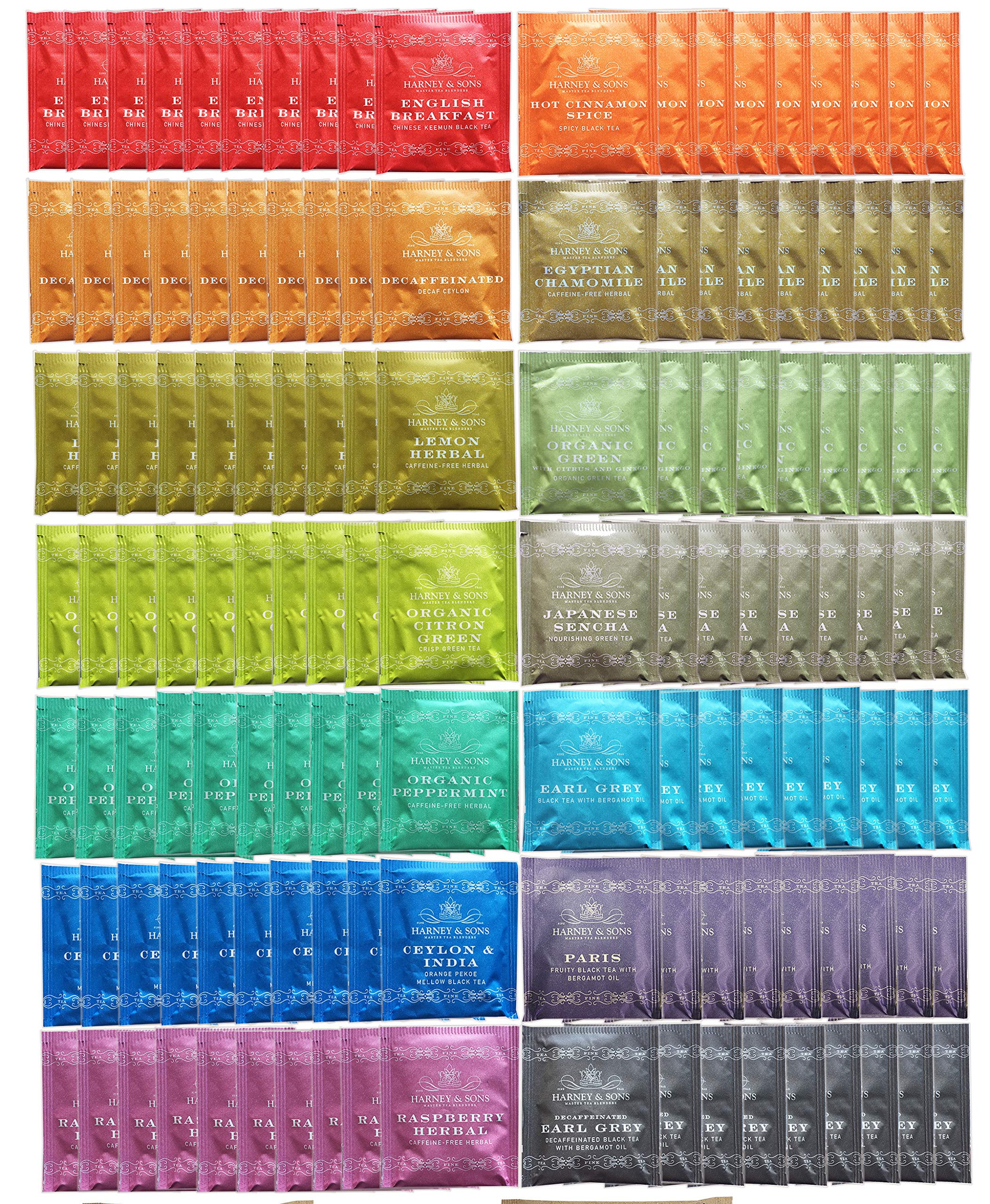 Harney & SonsTRDN Assorted Tea Bag Sampler 140 Count Great for ...