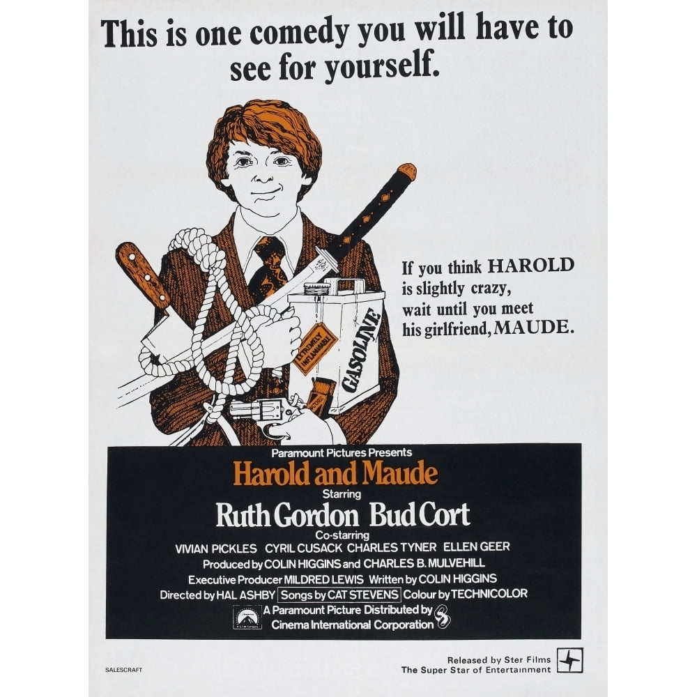 Harold And Maude South African Poster Bud Cort 1971. Movie Poster ...