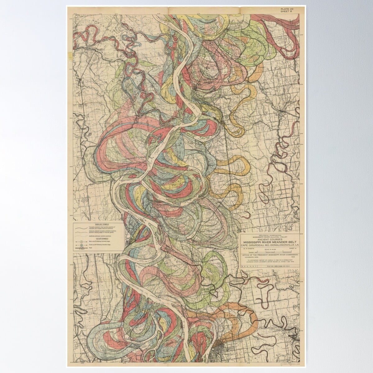 Harold Fisk, 1944 - Ancient Courses: Mississippi River Meander Belt ...