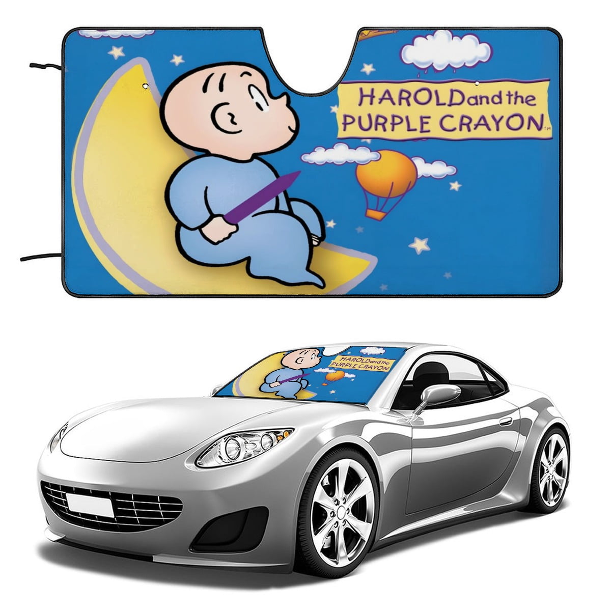 Harold and the Purple Crayon-theme Windshield Sun Shade Front Protector ...