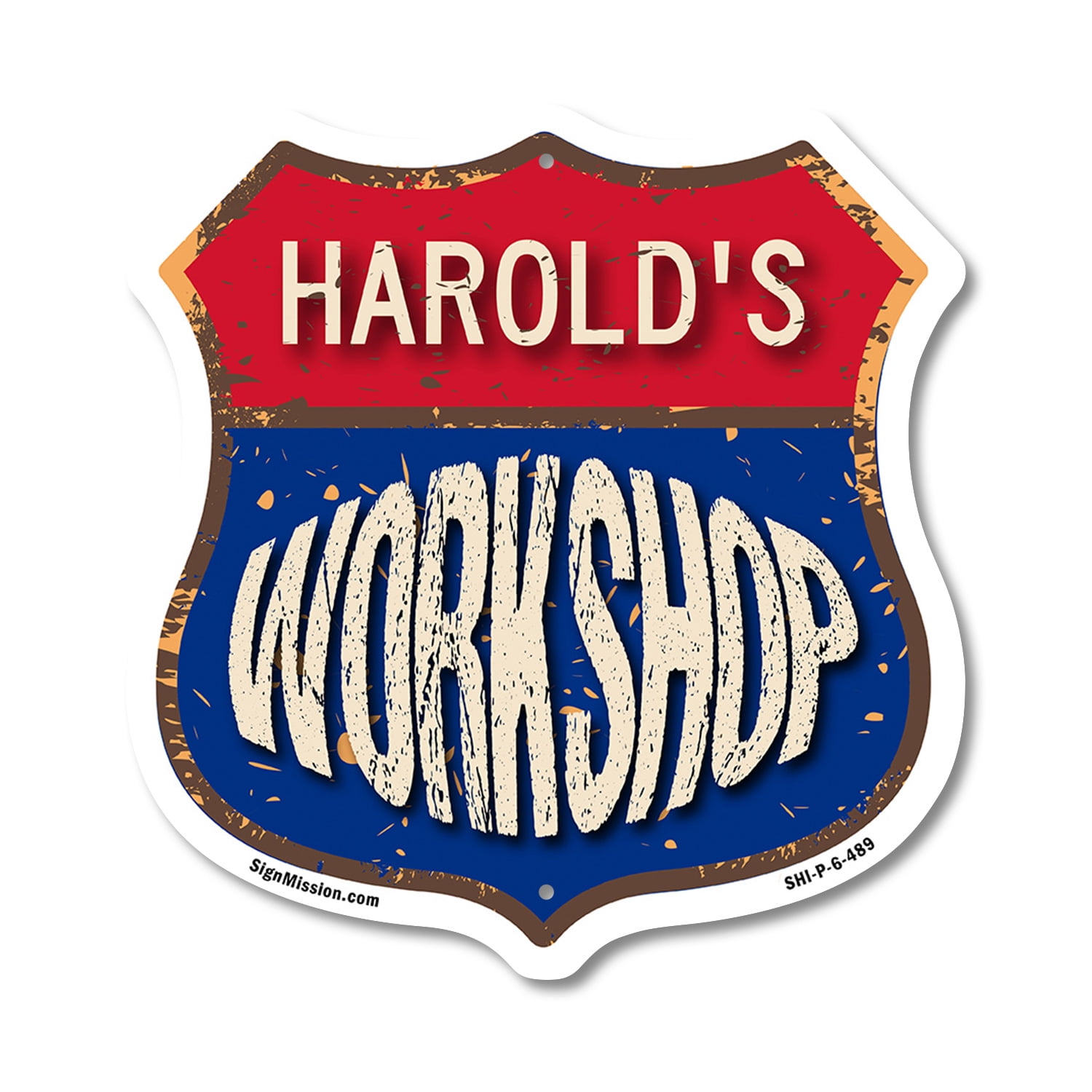 Harold's Workshop 6 inch X 6 inch Shield Shaped Commercial Grade ...