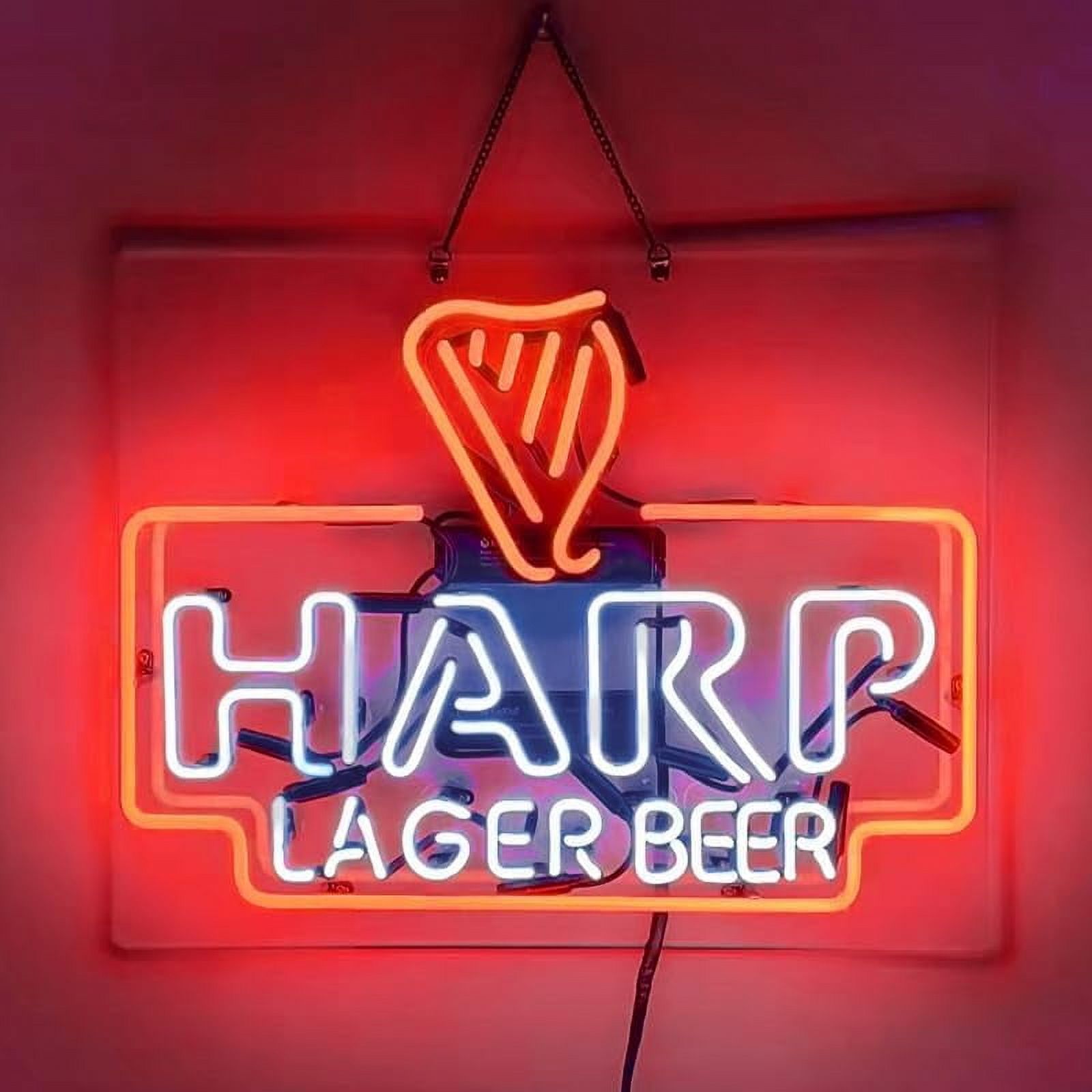 Harp's Lager Beer Neon Sign Light, Real Glass Neon Signs For Home Bar ...
