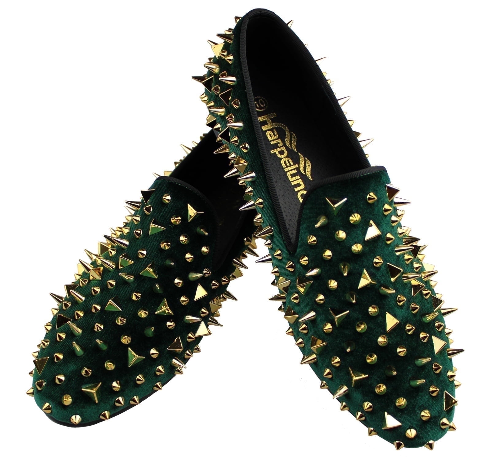 Harpelunde Spike Dress Prom Shoes Men Tuxedo Velvet Loafers - Walmart.com