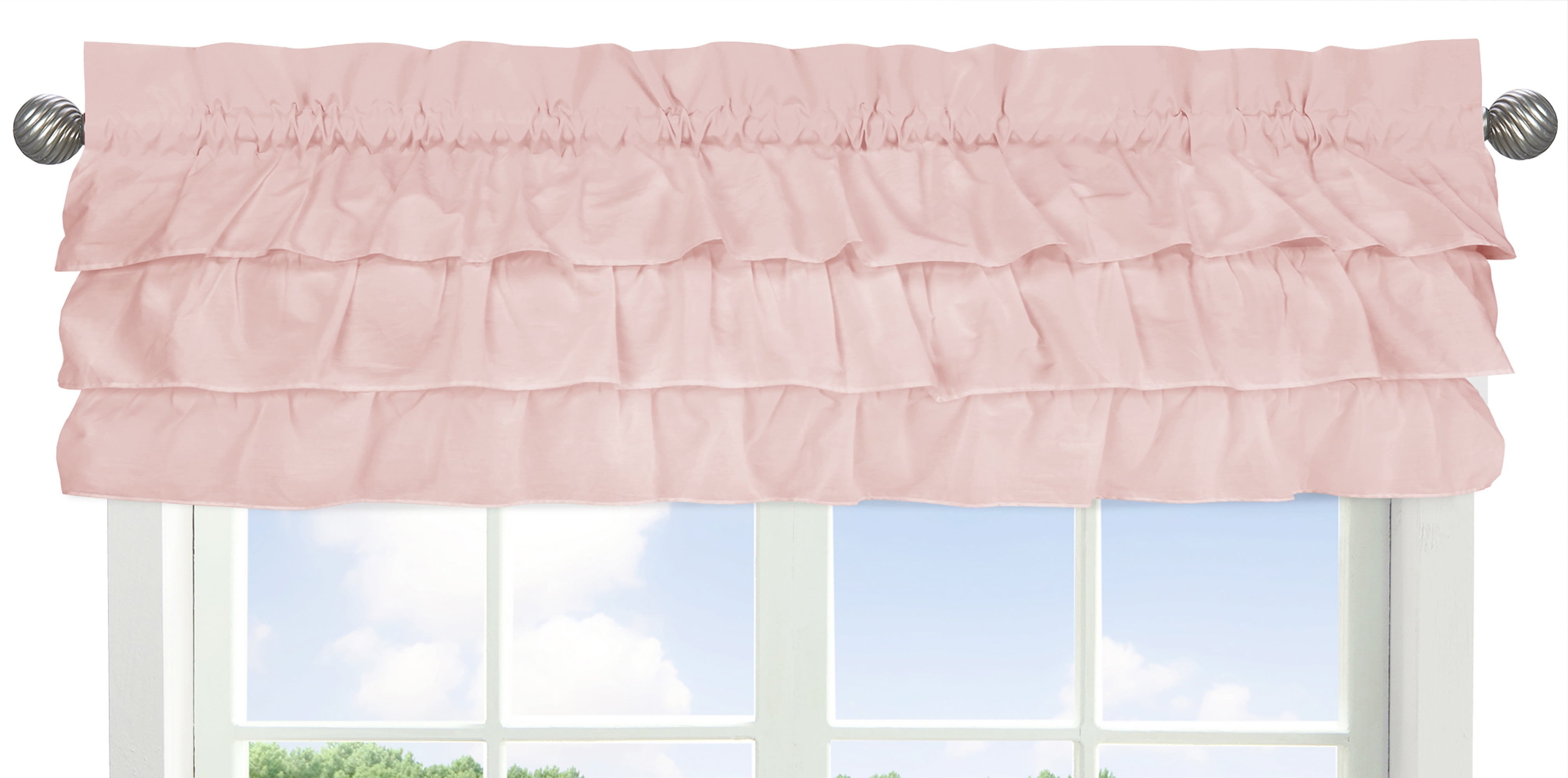 Harper Blush Pink Semi-Sheer Window Valance by Sweet Jojo Designs ...