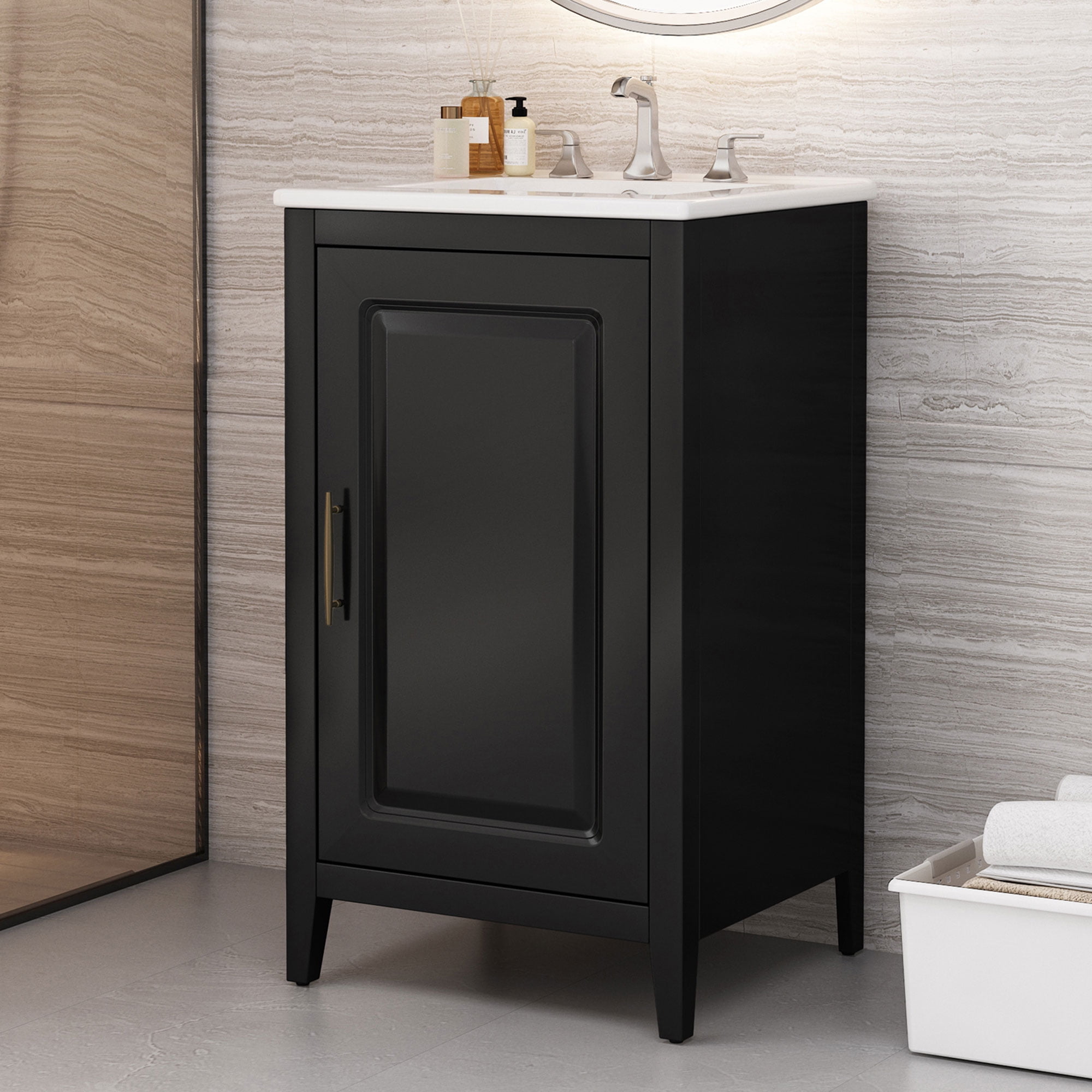 Harper & Bright Designs 20.3" Small Bathroom Vanity Sink Combo ...