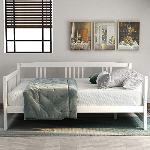 Harper & Bright Designs Full Daybed Frame, Solid Wood Daybed Frame,No ...