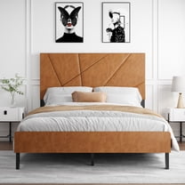 Harper & Bright Designs Full Size Platform Bed with LED Storage ...