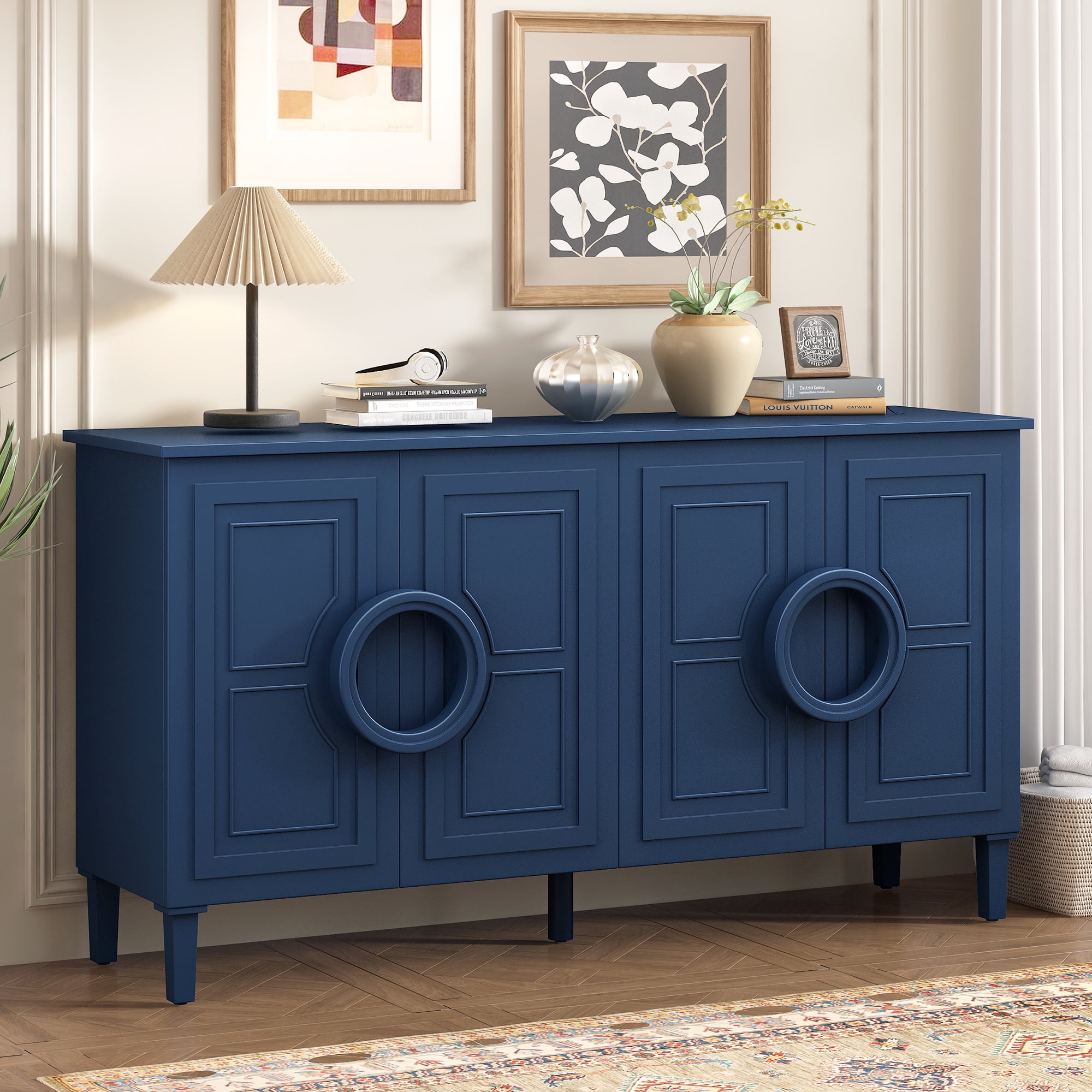 Harper & Bright Designs Modern Sideboard Cabinet with Storage, Wood ...