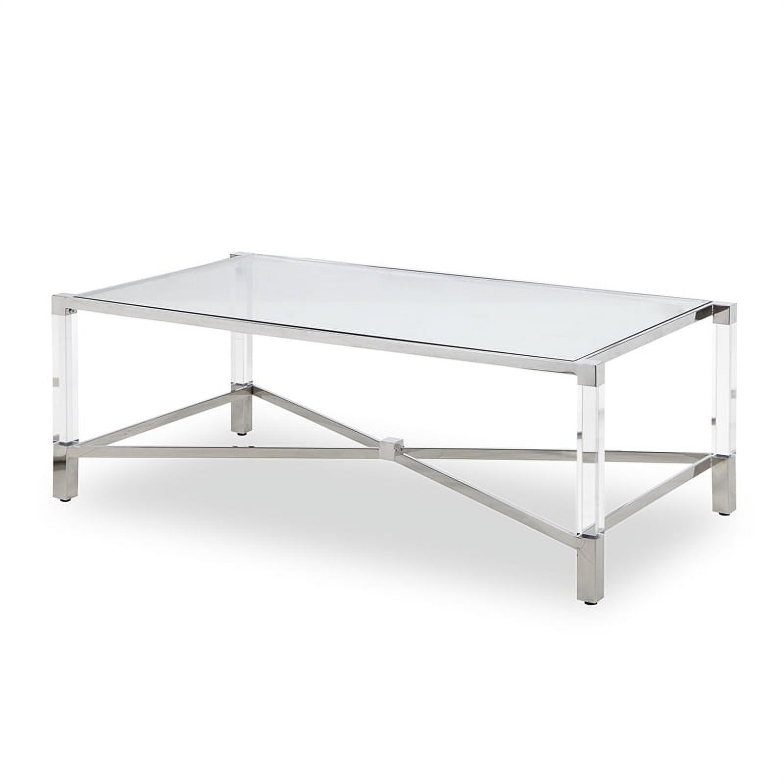 Harper Coffee Table - Polished Stainless Acryllic - Walmart.com
