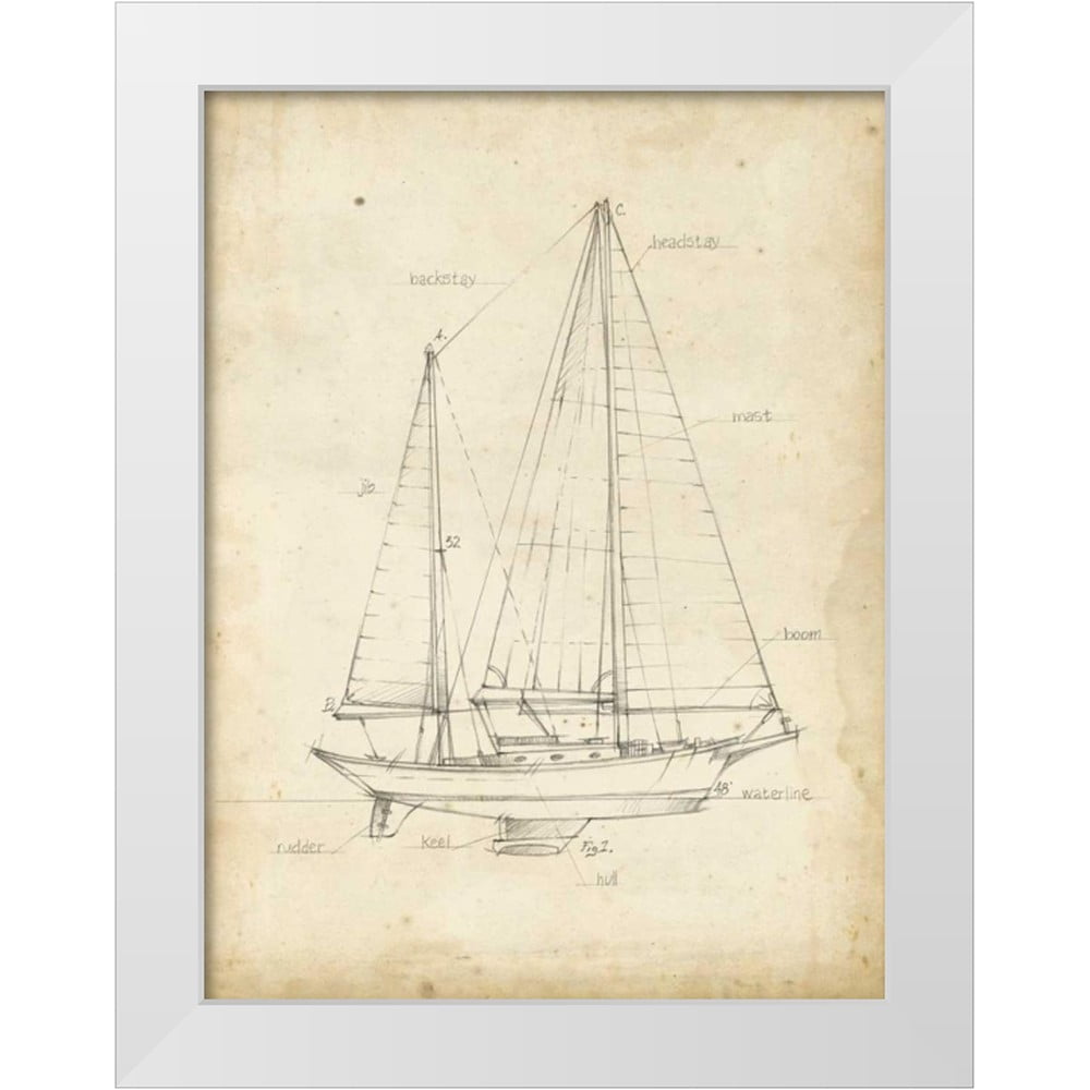 Harper, Ethan 12x14 White Modern Wood Framed Museum Art Print Titled ...