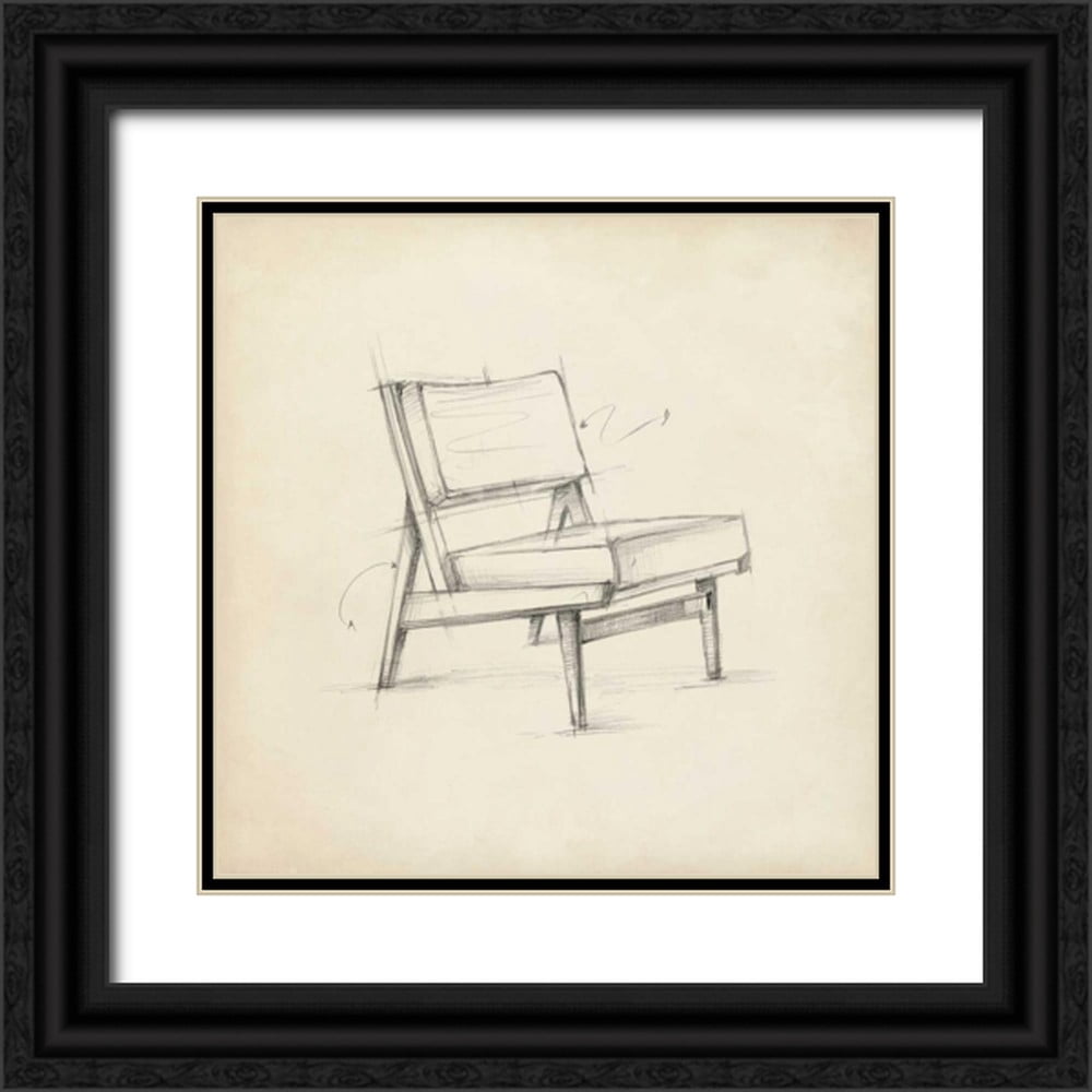 Harper, Ethan 15x15 Black Ornate Wood Framed with Double Matting Museum ...