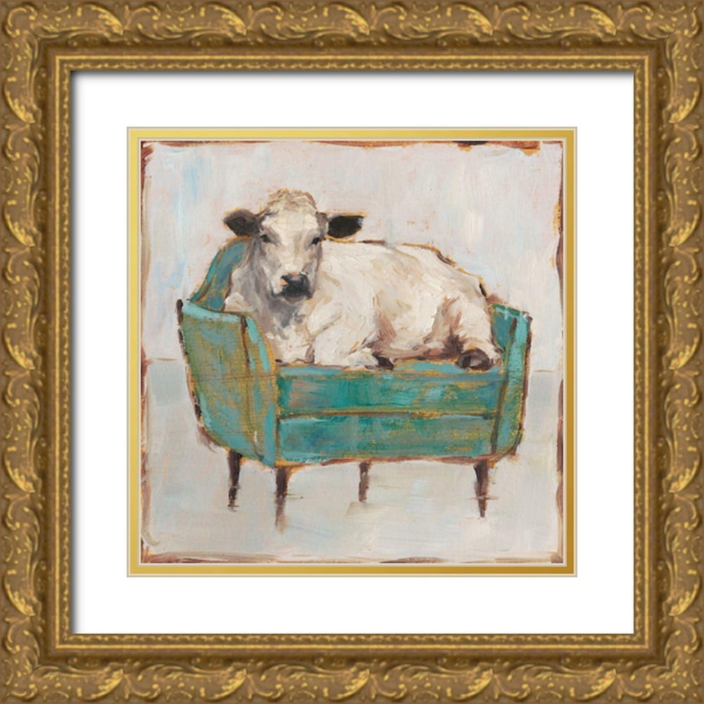 Harper, Ethan 15x15 Gold Ornate Wood Framed with Double Matting Museum ...