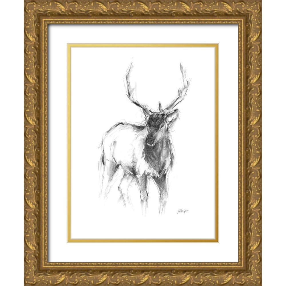 Harper, Ethan 19x24 Gold Ornate Wood Framed with Double Matting Museum ...