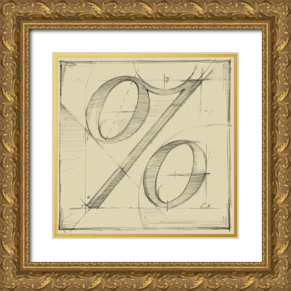 Harper, Ethan 20x20 Gold Ornate Wood Framed with Double Matting Museum ...